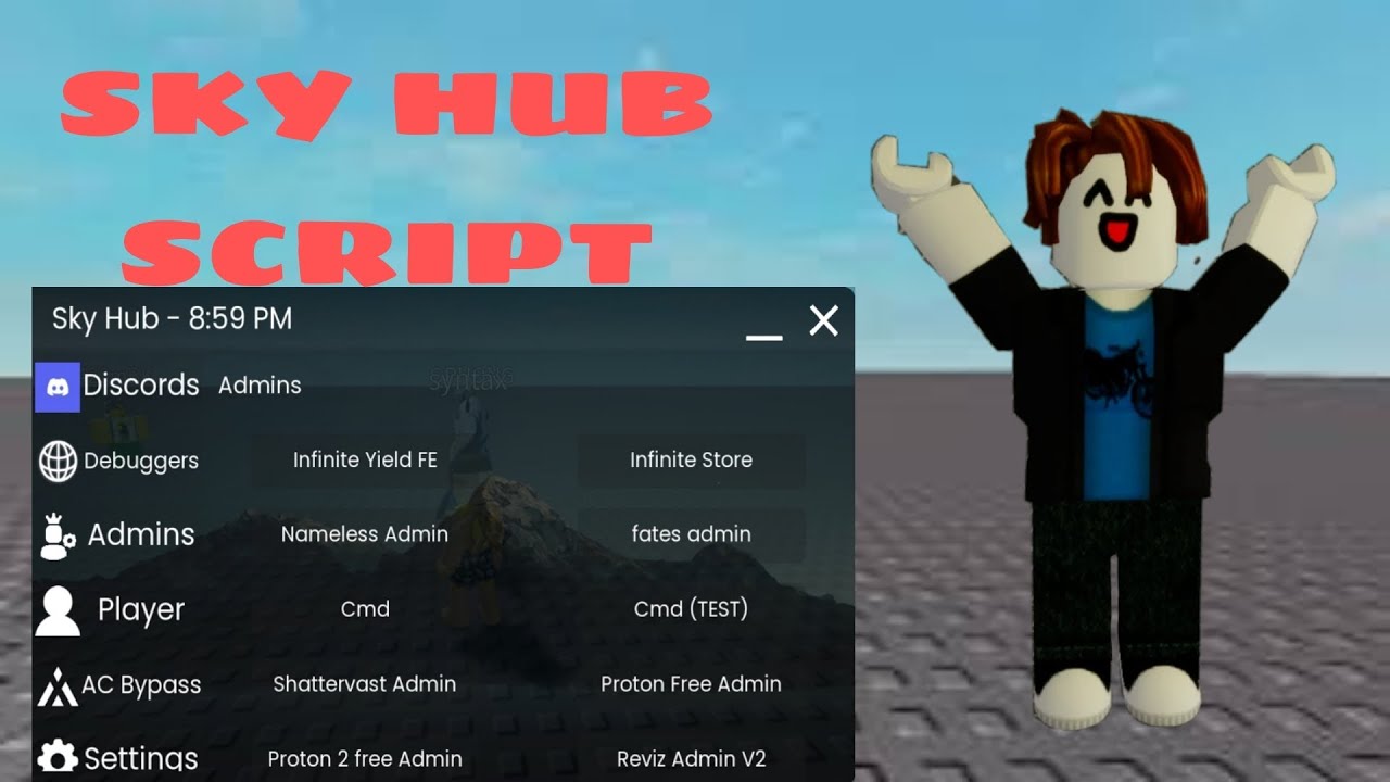 SKY HUB SCRIPT | ROBLOX SCRIPT SHOWCASE