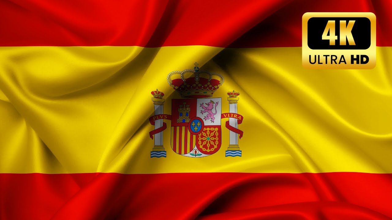 SPAIN FLAG | FLAG OF SPAIN | WAVING SPAIN FLAG | 1 HOURS (4K UHD)