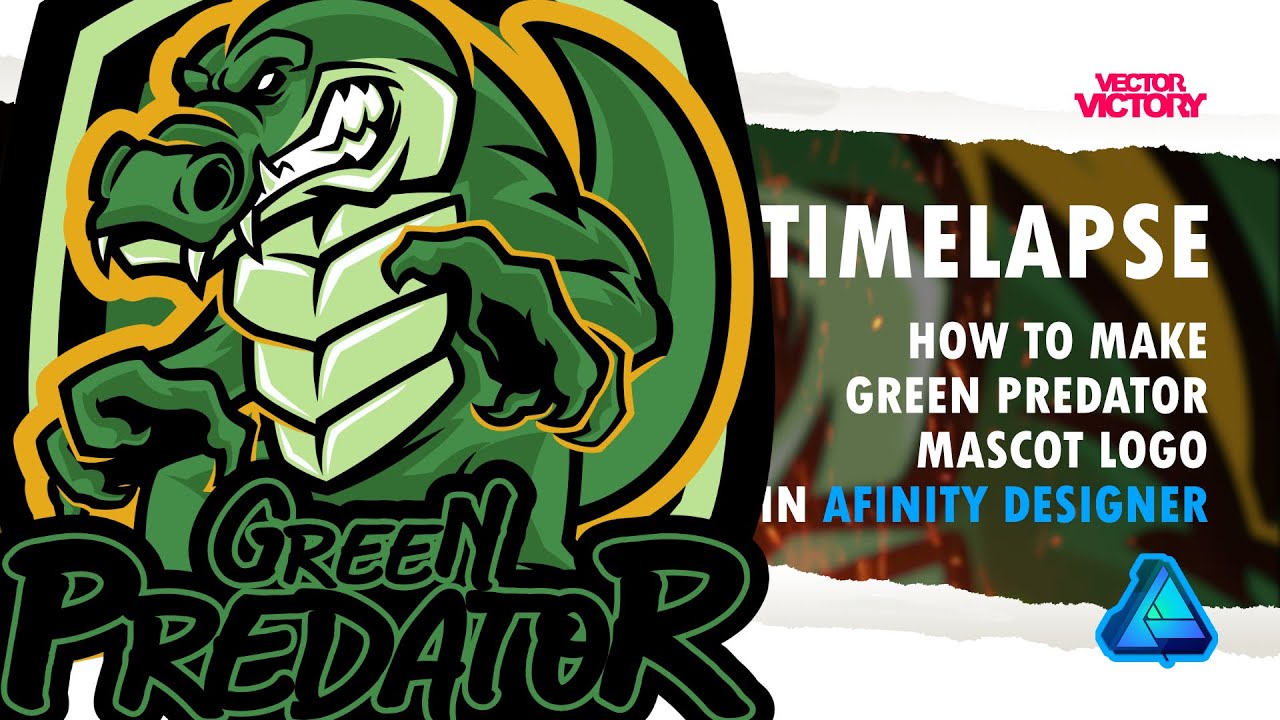 GREEN PREDATOR LOGO | Mascot logo, Esports logo, Logo Speedart | Afinity designer