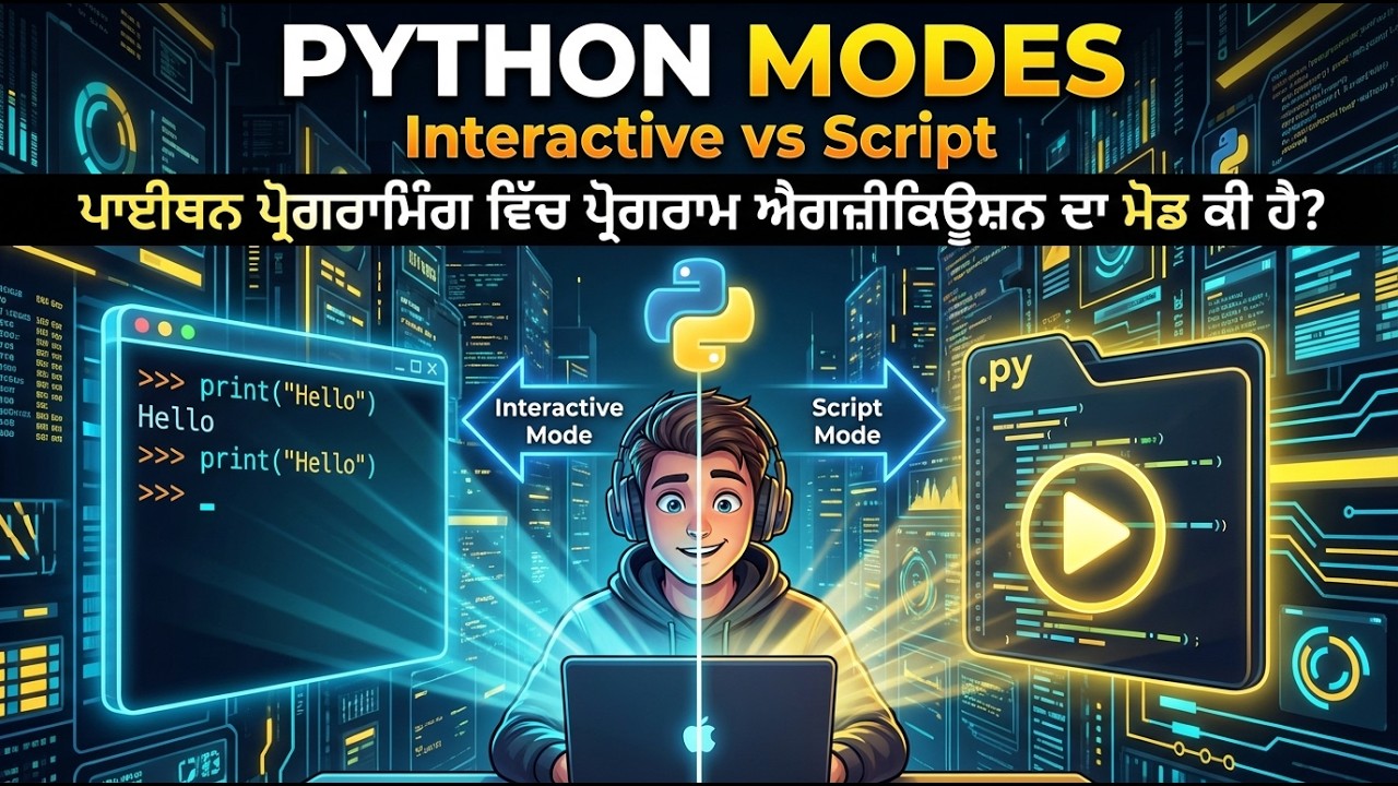 Modes of Program Execution in Python  | Interactive vs Script Mode Explained