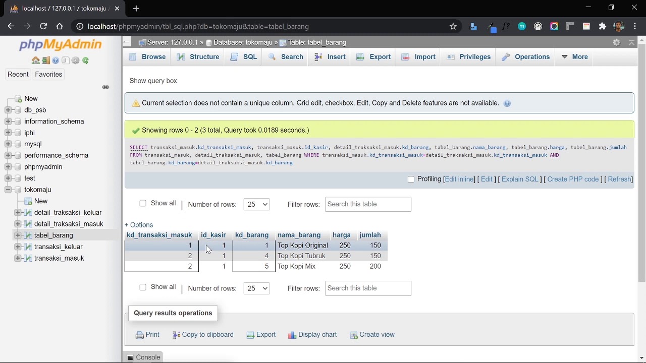 Cara Menggabungkan Dua Tabel Sekaligus - Inner Join