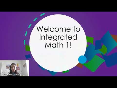Welcome to Integrated Math 1!