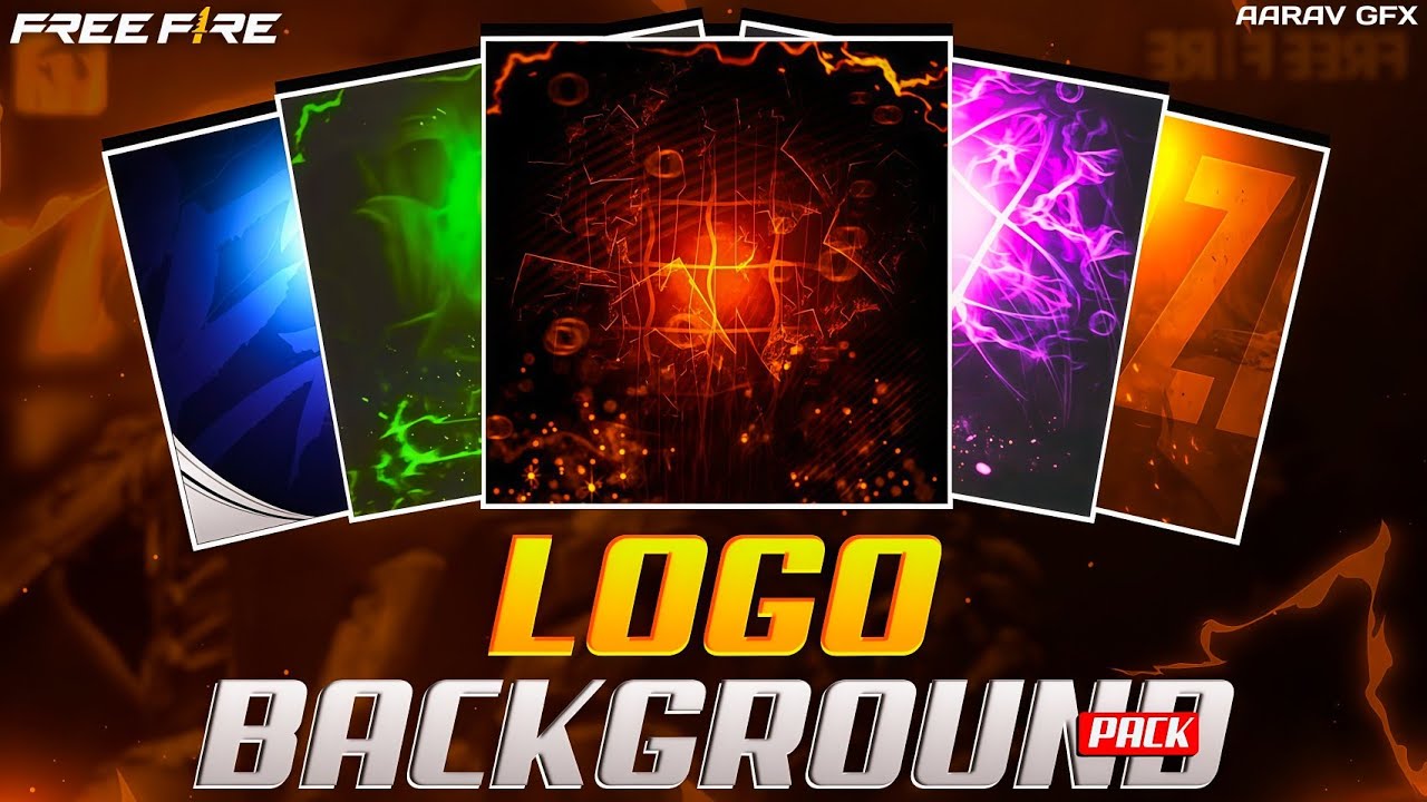 Gaming Logo Background Pack Free 😍| Free Fire Logo PNGs | Editing Material 2025| Free fire bg pack
