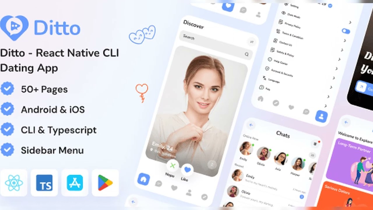 Ditto React Native Expo Dating App Template