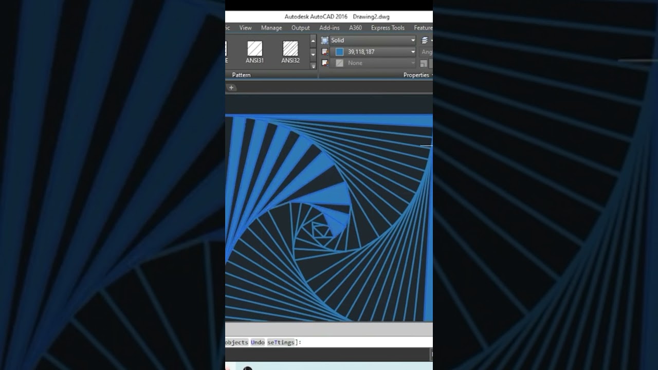 Geometric shapes with Autocad