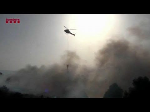 Großer Waldbrand in Katalonien