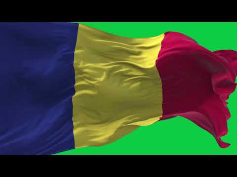 🚩Romania Flag Waving | GREEN SCREEN & CHROMA MATTE🚩