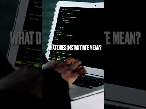 What does instantiate mean in Java?