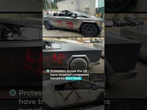 Video | Two men carve swastika on Tesla Cybertruck in NY | Hatha Alyoum