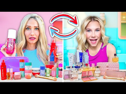 7 SISTERS SWAP MAKEUP BAGS!! *WILL MOM SWAP?*  ????????