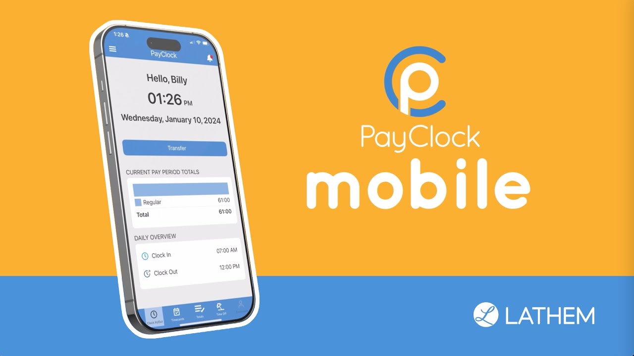 Lathem's PayClock Mobile App