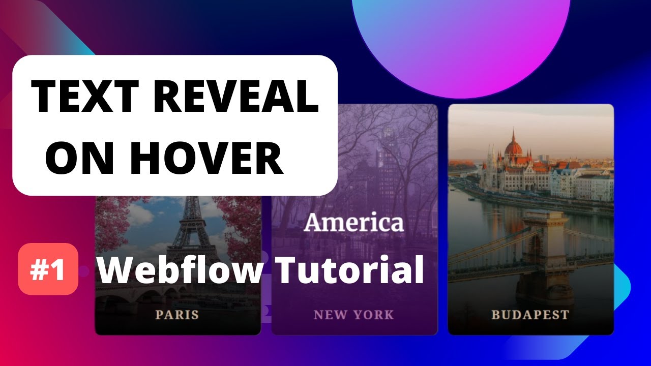 Text reveal on hover - Webflow Tutorial#1
