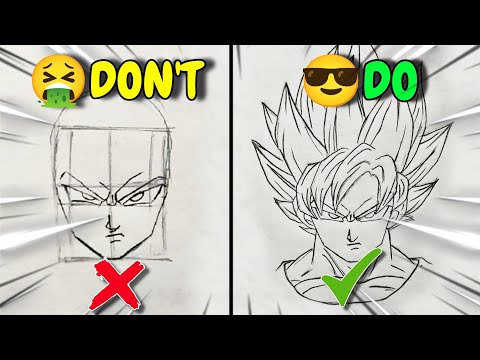 How to Draw Anime Faces: Step-by-Step Tutorial | Goku Drawing