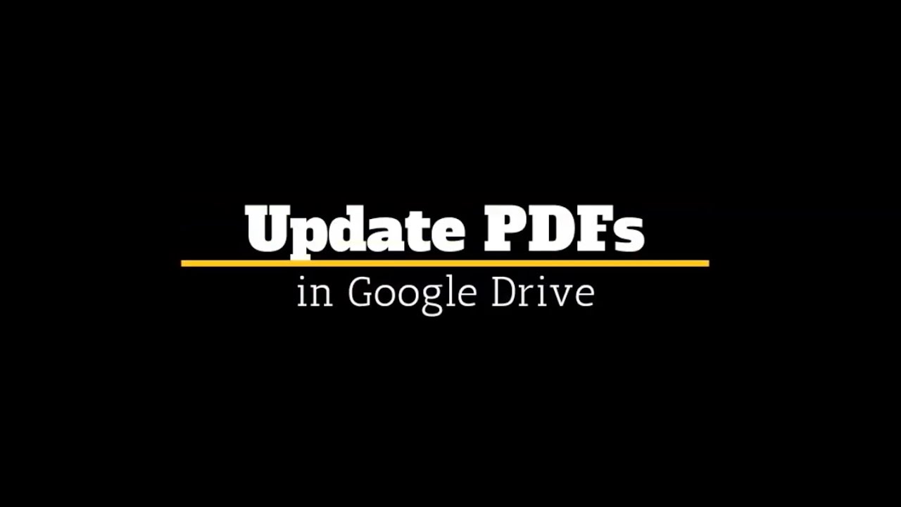 Update PDFs in Google Drive