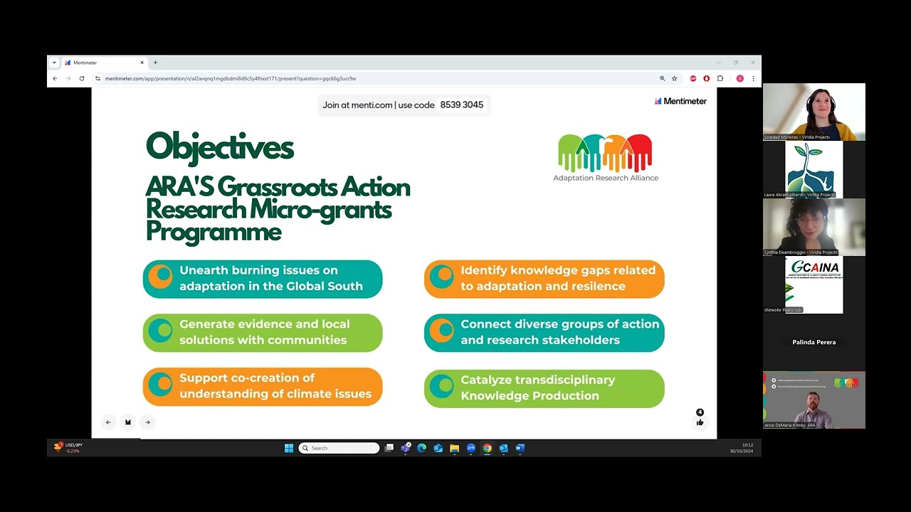 ARA Micro-Grants Showcase Event - Session 1 recording