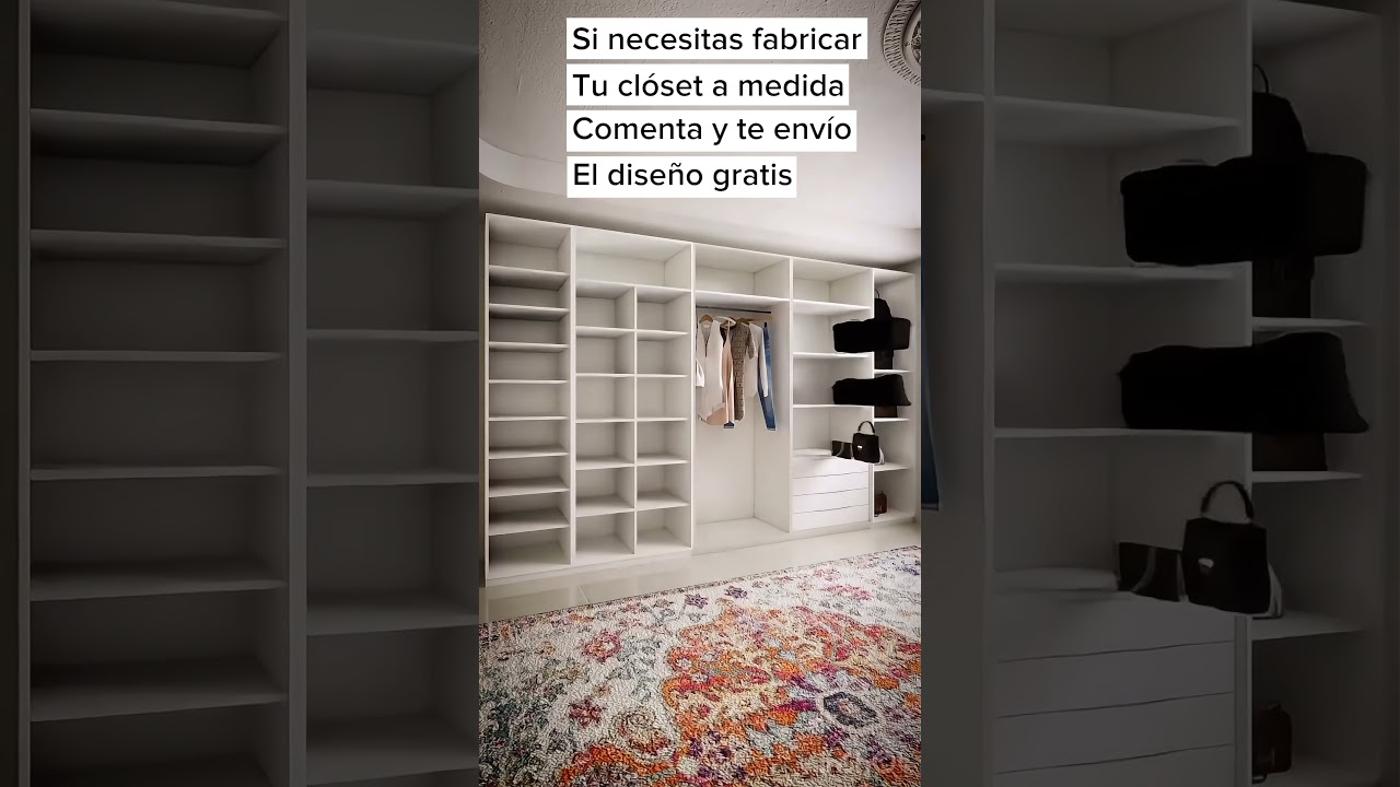 Clóset de Melamina (Diseño Moderno) Fabrica por módulos para hacerte la instalación más fácil.