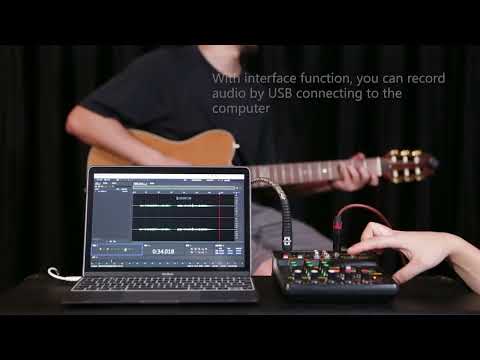 SONICAKE 4 Channel Mixing Console Professional Audio Mixer | Reverb