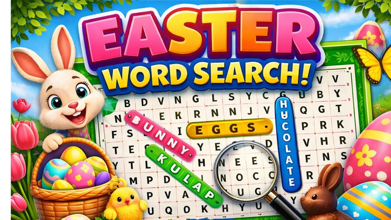 Easter Word Search Game 4 🐰 Can You Find All the Hidden Words?