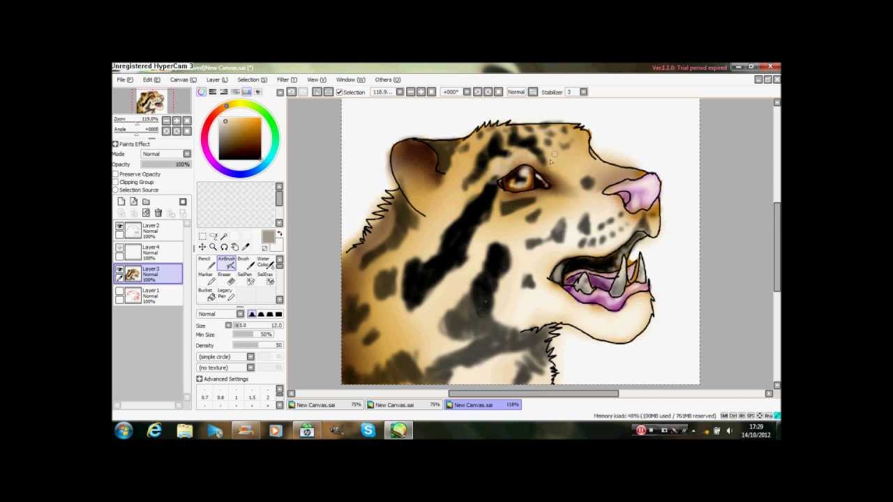 Clouded Leopard Speedpaint~Geography Homework