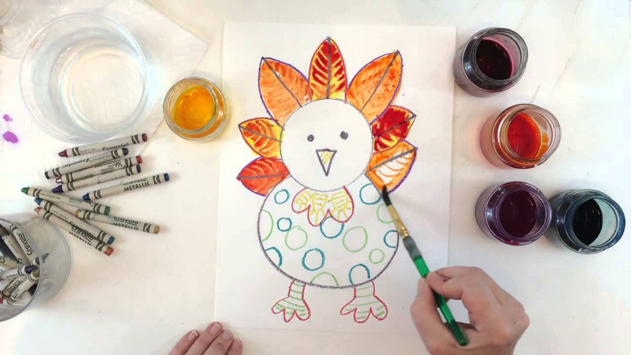 How to Draw & Paint a Turkey Art Project for Kids