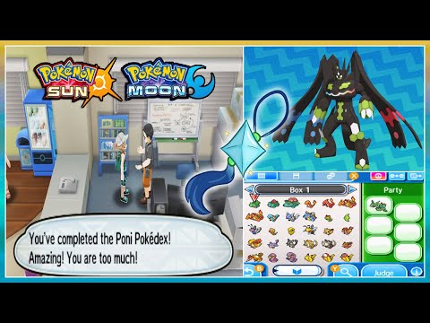 Pokemon Sun & Moon - Pokedex Completed All 302 Alola & 802 Pokemon + Shiny Charm