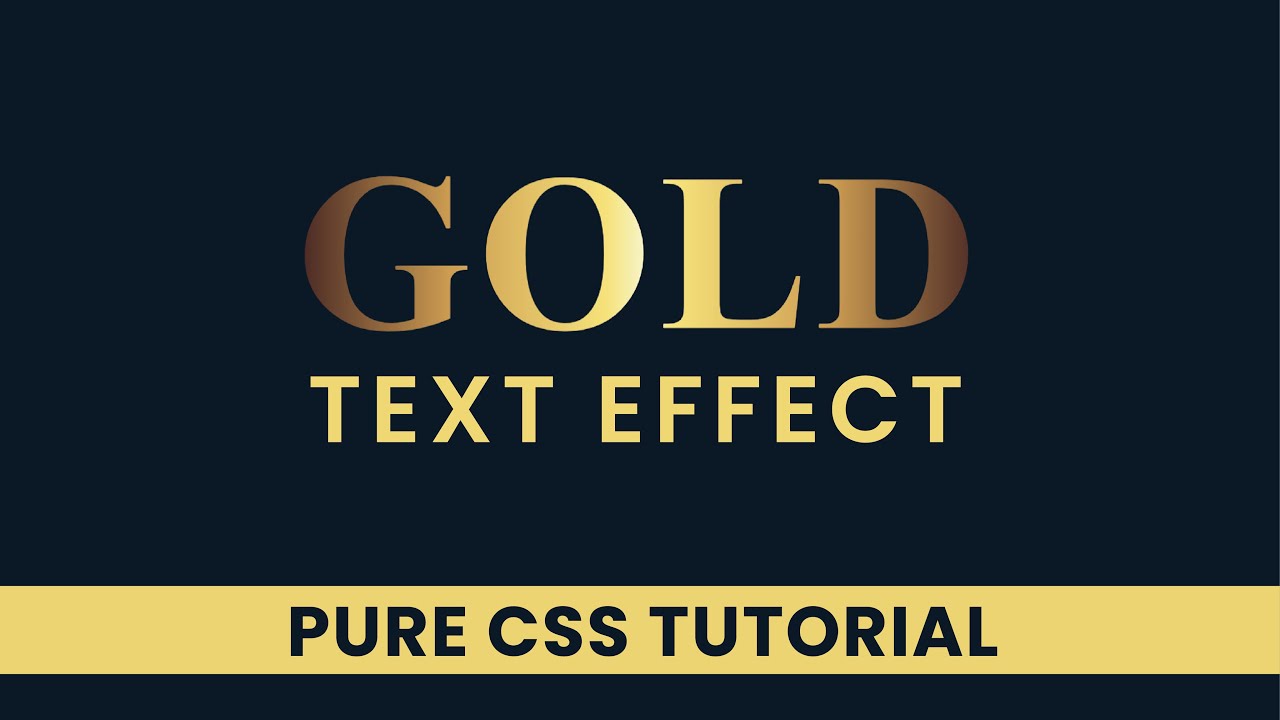 Gold Text Effect | CSS Text Effect