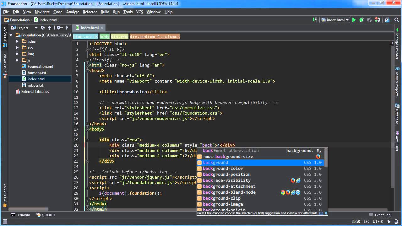 Foundation for Responsive Web Design Tutorial - 2 - Grid System