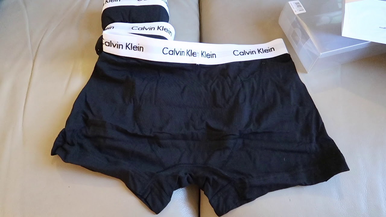 Calvin Klein Boxers Underwear Men's Pack of 3 Trunk Shorts Genuine Unboxing