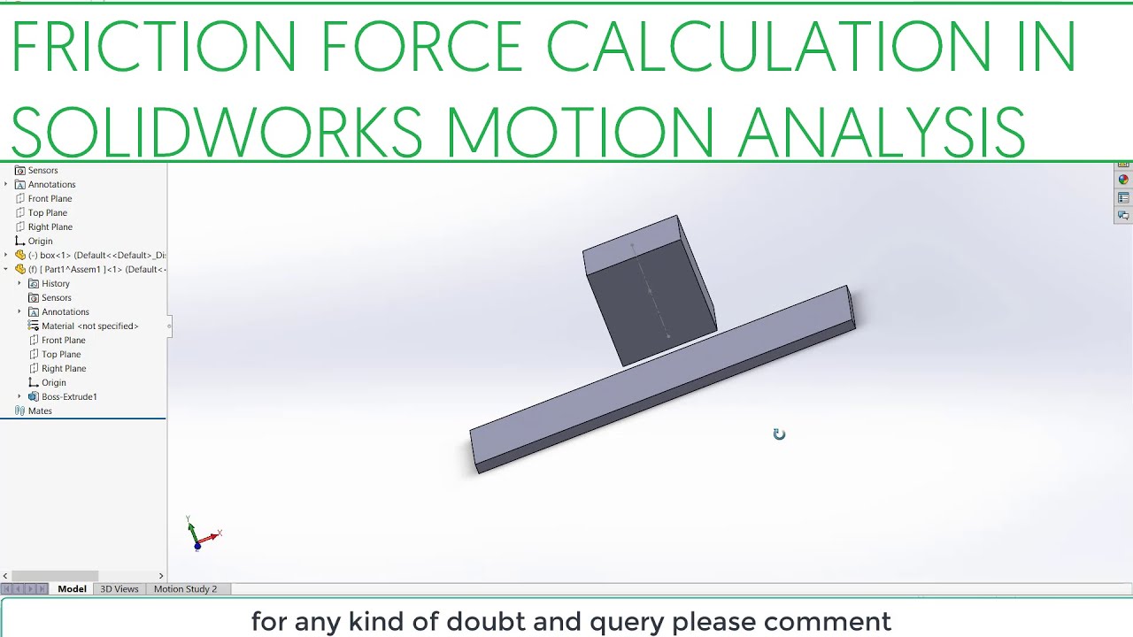 Friction force calculation in Solidworks