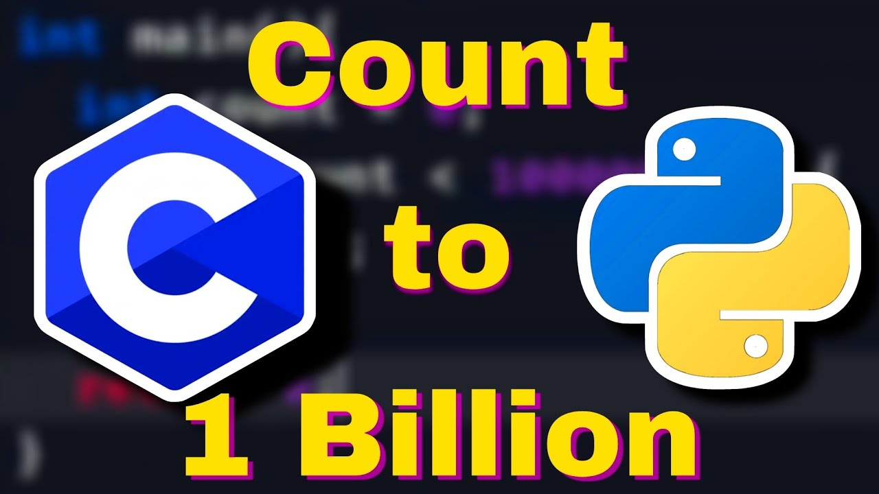 C vs Python Speed Test : 1 Billion Count Benchmark