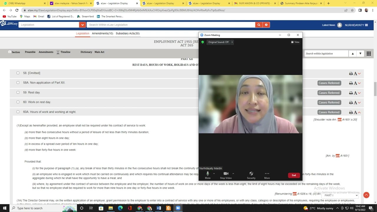 Amendment to Employment Act Malaysia 2022