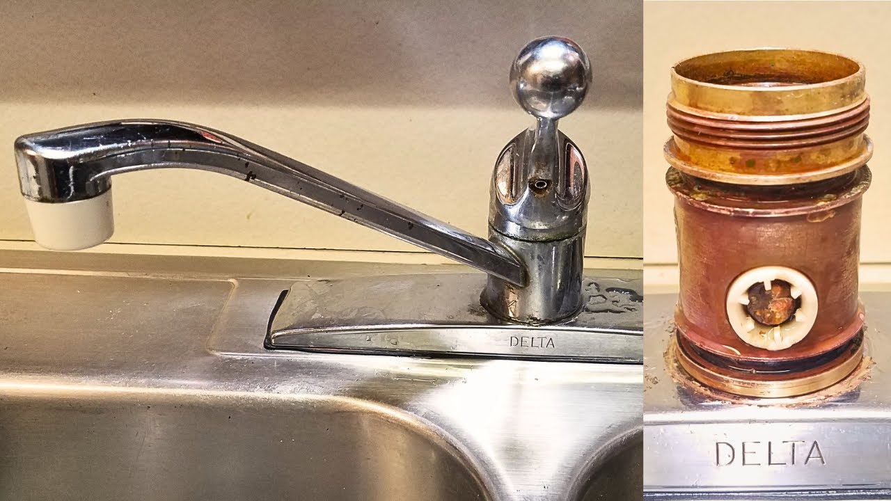 How to FIX a DELTA Single Handle Classic Kitchen FAUCET LEAK - DIY Repair