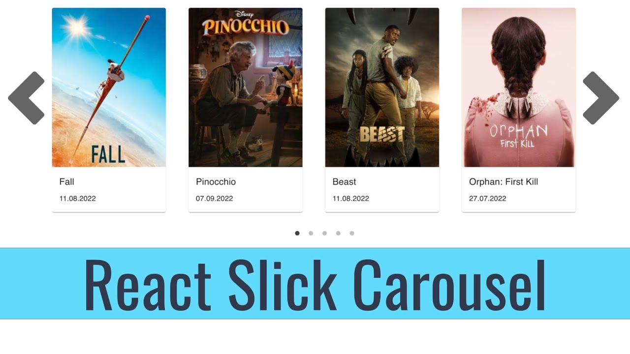 React slick. How to use react-slick and create a carousel (with source code) 2022