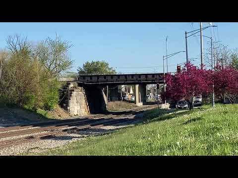 Metra westbound train 9407 over the Indiana Harbor Belt RR/5:38 pm/LaGrange, IL/Friday, 4-30-2021
