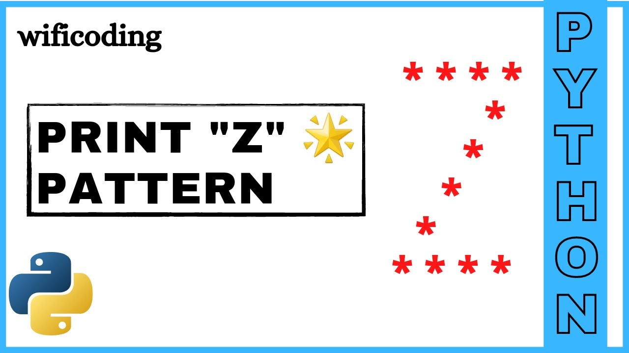 print Z using python | print Z alphabet in python (in star *️⃣ pattern )