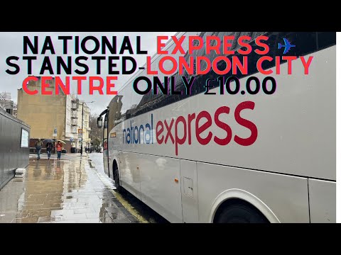 ✈️ National Express from Stansted Airport to London, City Centre only £10 🤯 4K