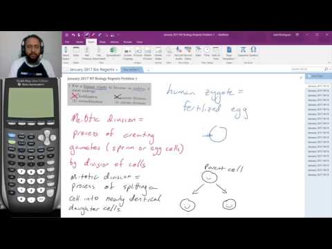 Problem 1, January 2017 Living Environment Regents Exam - JuanTutors.com