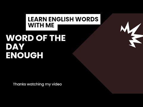 Enough Meaning in Urdu🙂 | Enough Meaning | English Words Meaning | Enough ka Urdu meaning.