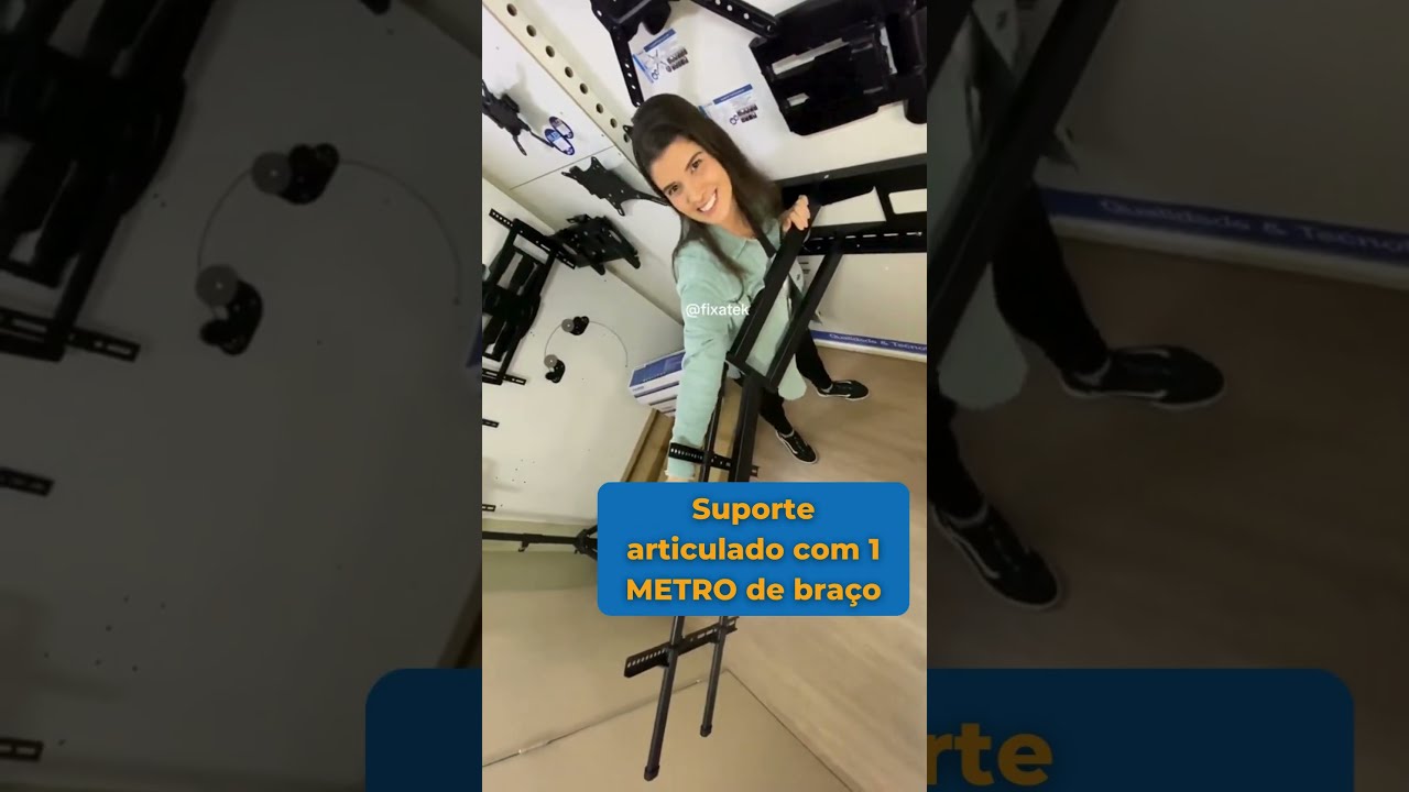 suporte para tv articulado 1 METRO de braço FT-84100 FIXATEK