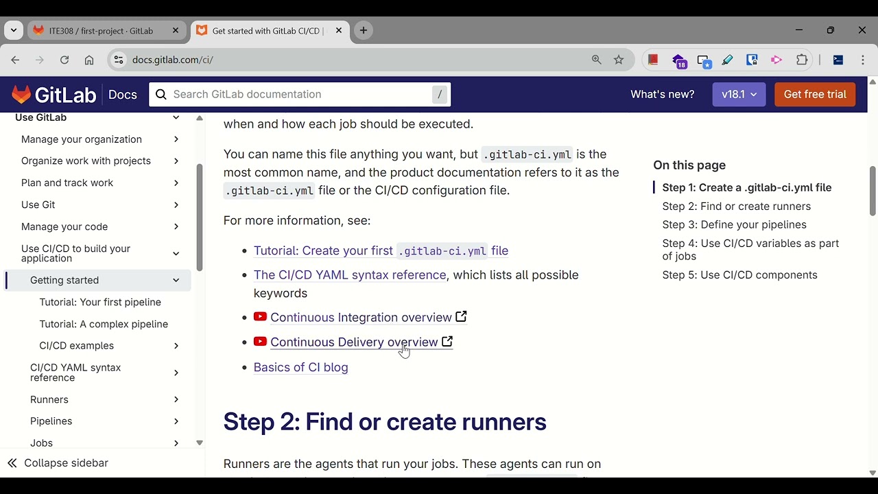 Get started with GitLab CI CD   GitLab Docs