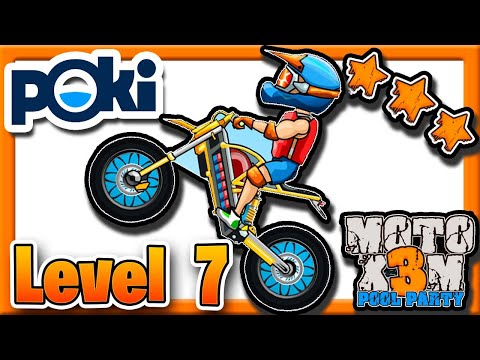 Moto X3M Pool Party Level 7 [3 Stars] Poki.com