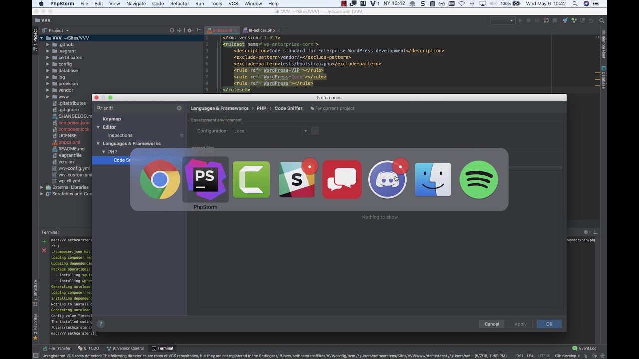 Seth's Developer Series V2 PHP Code Sniffer