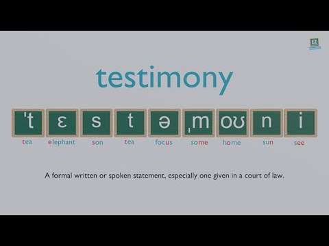How to pronounce testimony ?