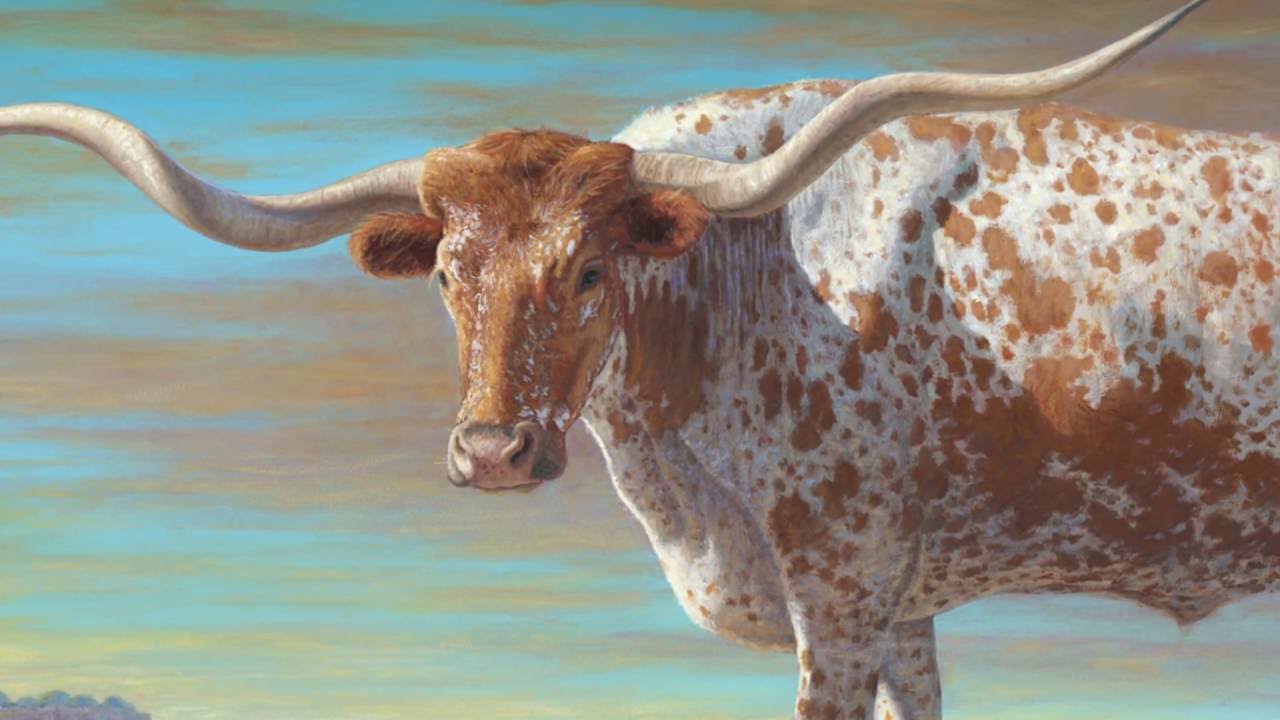 PAINTING LONGHORNS BY LEE CASBEER