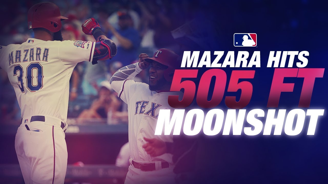 Mazara hits moonshot HR in Texas