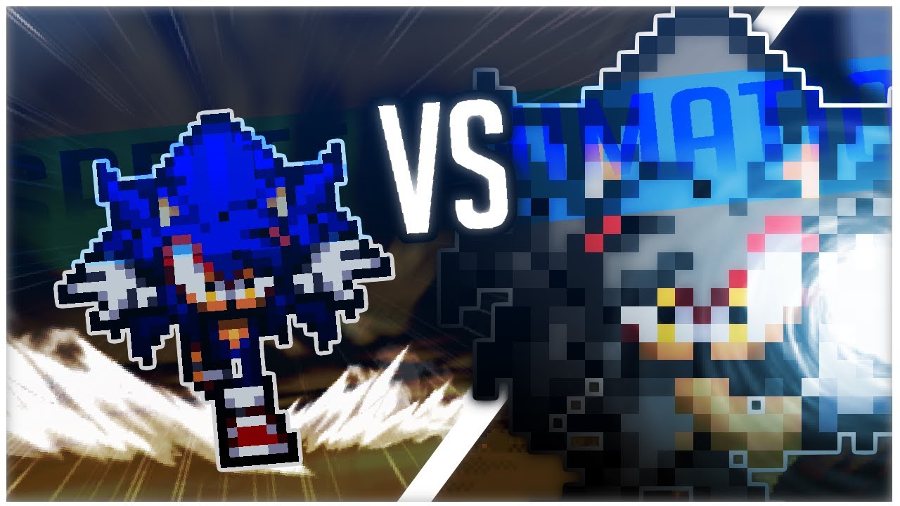 Sonic Sprite Animation Ultimate Sonic Adventure Vs Xeno Sonic (Animated by JustCrimson)