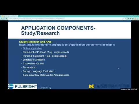 Fulbright U.S. Student Program Application Components Breakdown