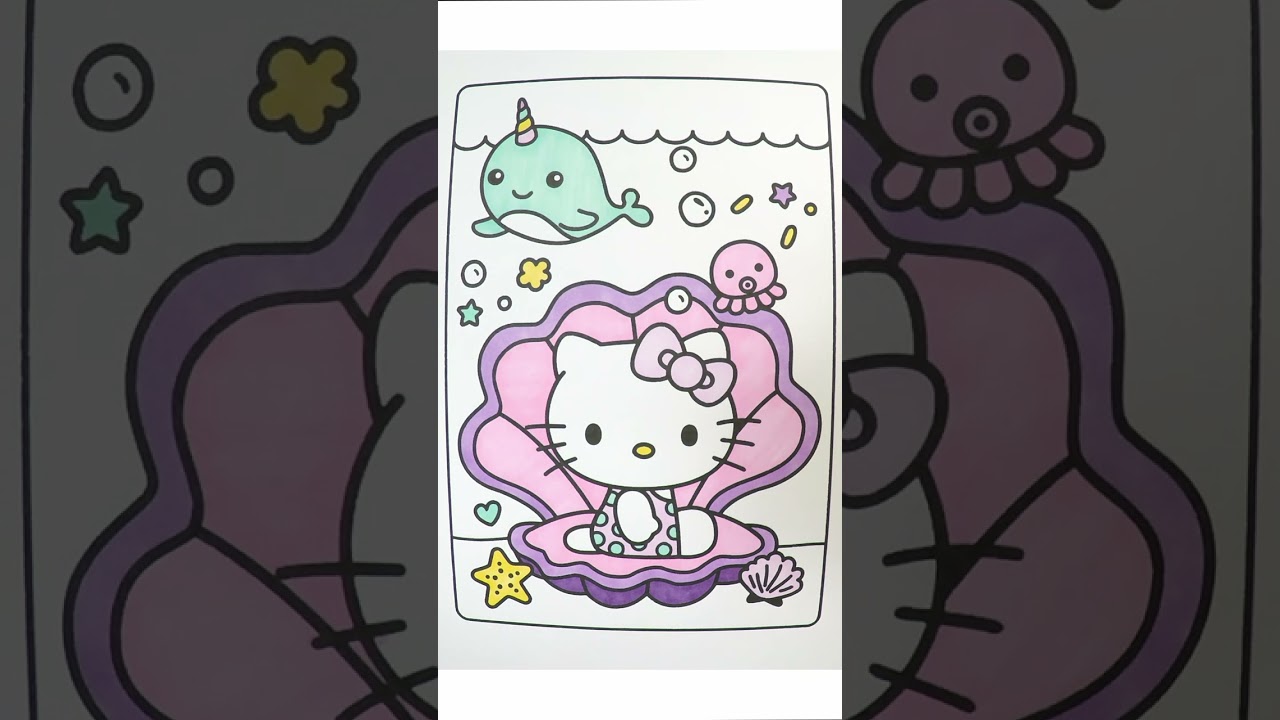 Hello Kitty | Sanrio Coloring For Kids | Coloring Pages | Ohuhu Markers #hellokitty #coloring  #art