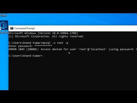 How to Fix " access denied for user 'root'@'localhost' (using password: yes) " in MySQL Window 10
