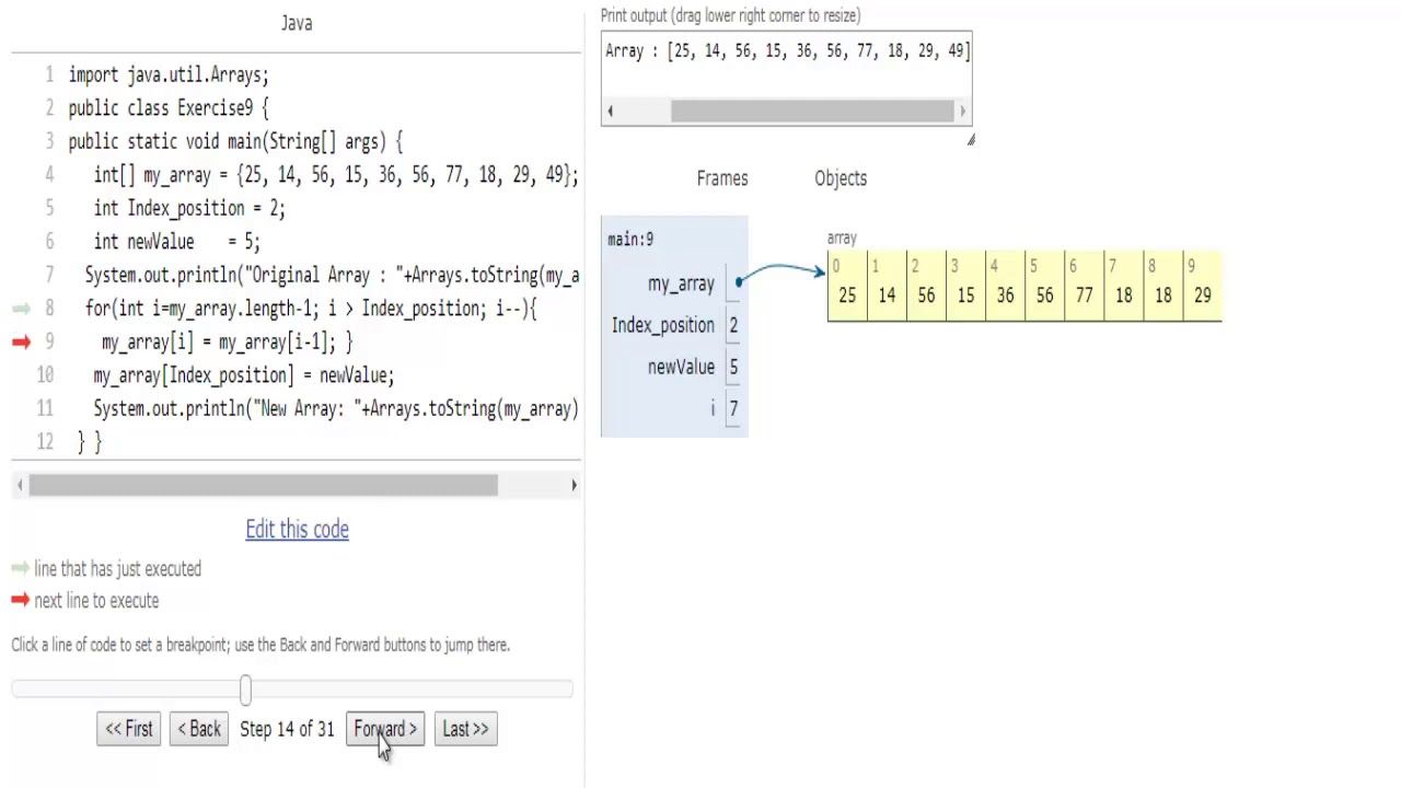 w3resource.com: Java Array Exercise-9